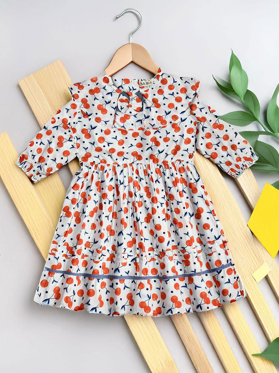 Buy Bella Moda Floral Print Cold Shoulder Fit & Flare Dress - Dresses ...