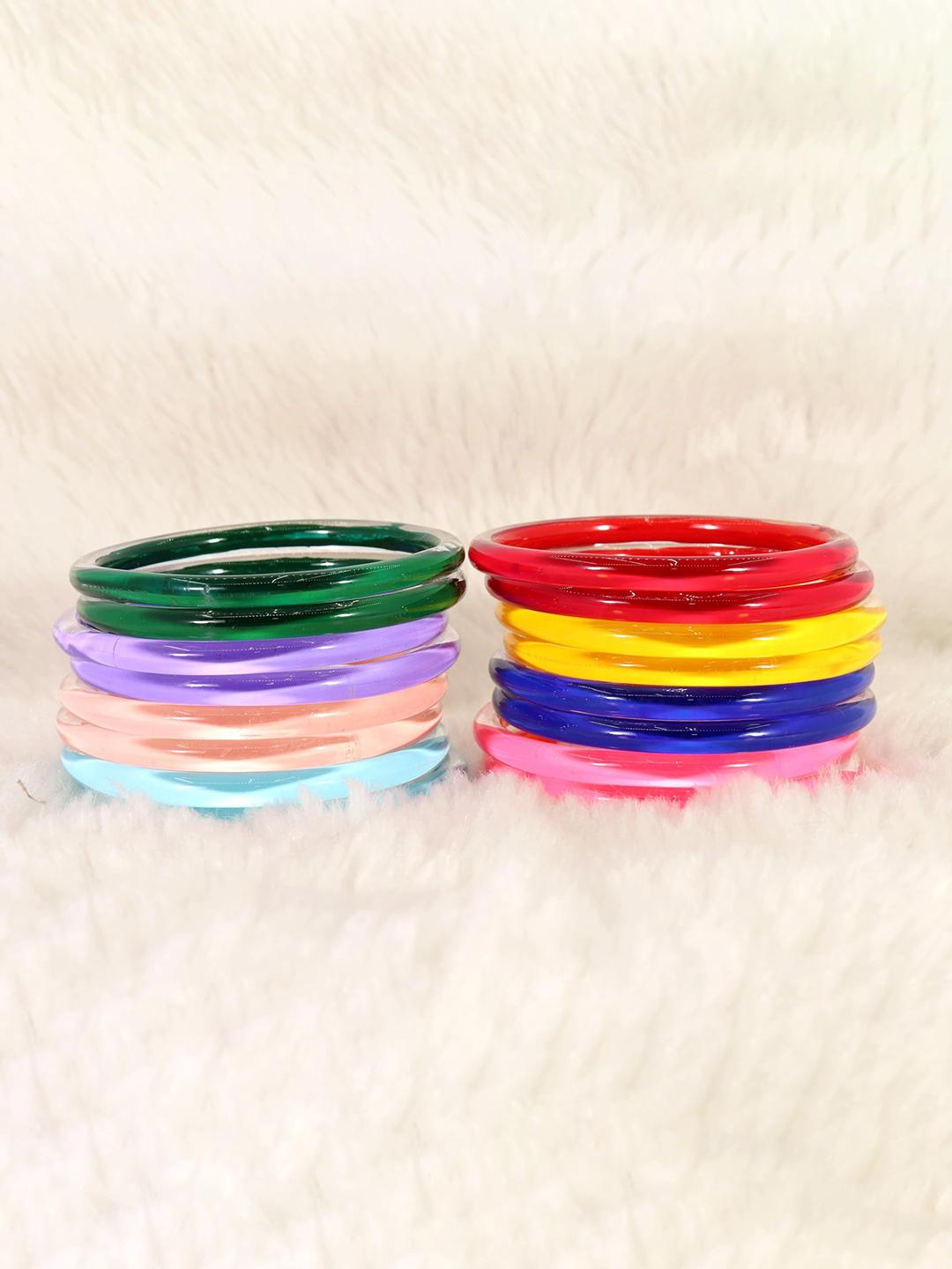 Buy ZULKA Set Of 16 Glass Kada Bangles - Bangle for Women 32984641 | Myntra