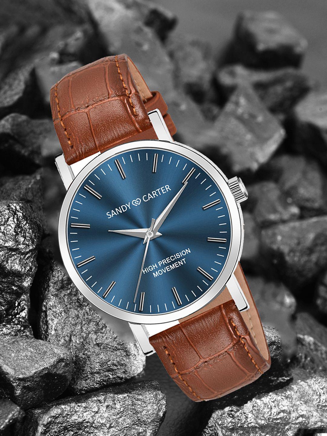 Buy Sandy D Carter Men Dial & Leather Straps Analogue Watch Sandy D ...