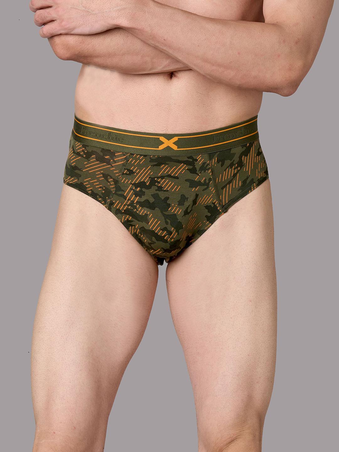 Buy FRENCHIE X Rage Camouflage Printed Mid Rise Anti Bacterial Micro Modal Briefs - Briefs for ...