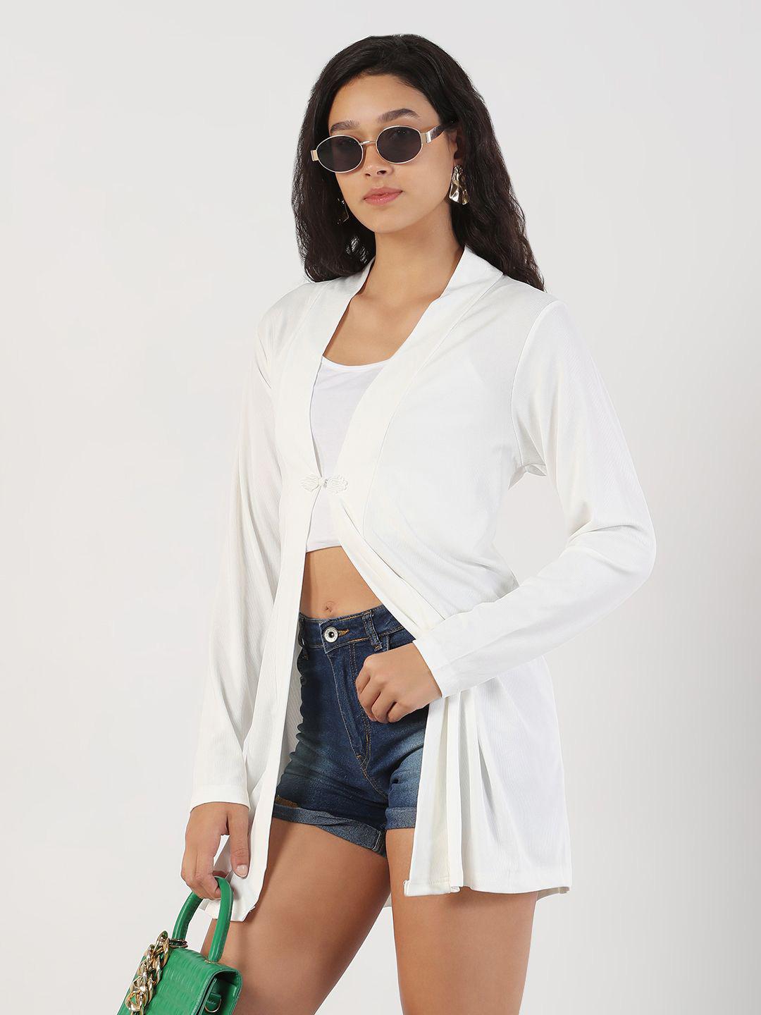 Buy SHOWOFF Women Longline Button Shrug - Shrug for Women 33008476 | Myntra