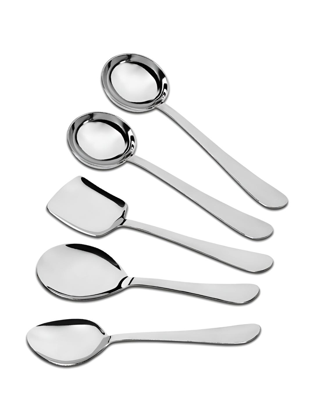 Buy Parage Silver Toned Stainless Steel Serving Spoon - Spoon for ...