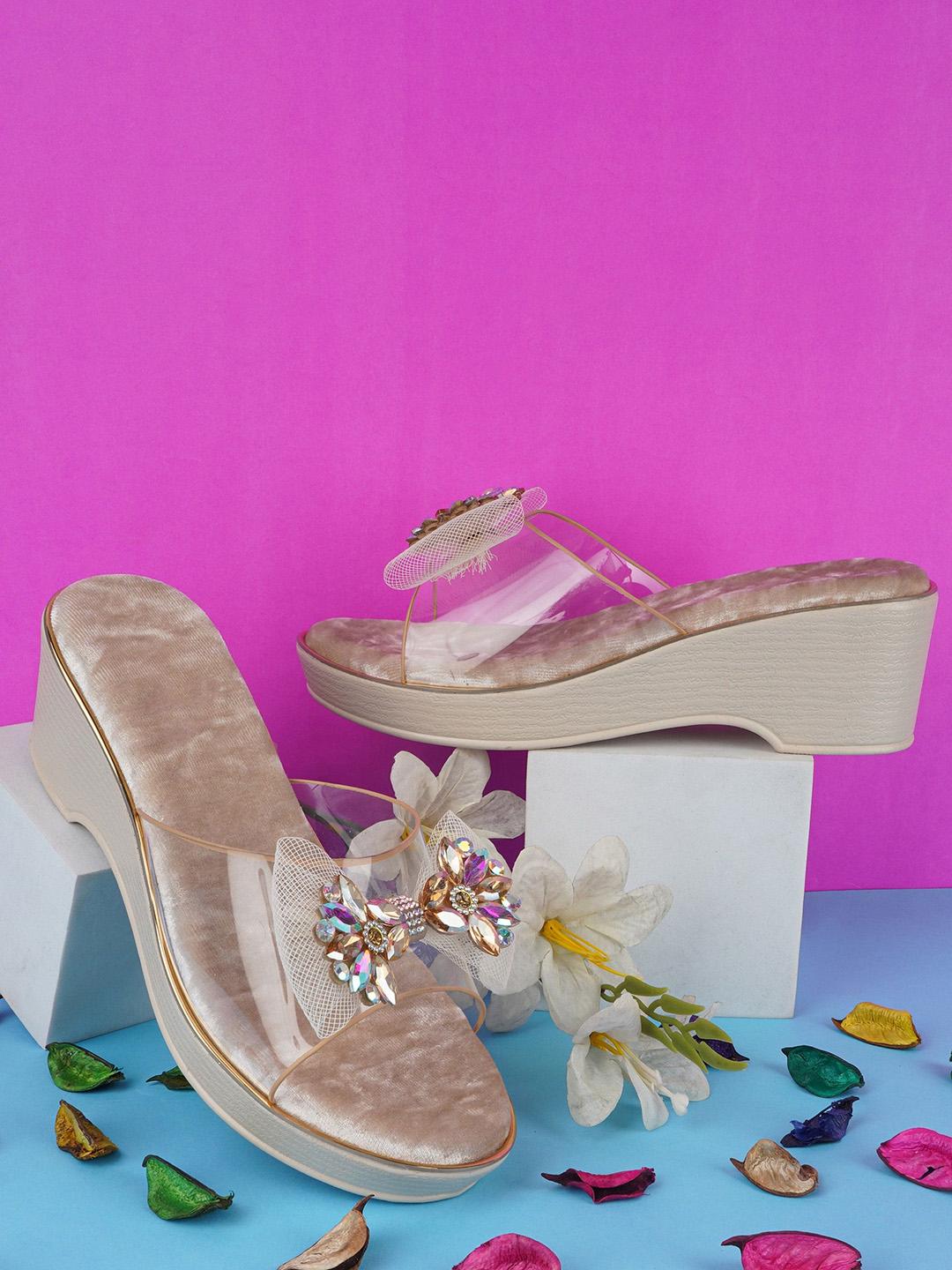 Buy BAESD Velvet Open Toe Platform Heels - Heels for Women 32987320 ...