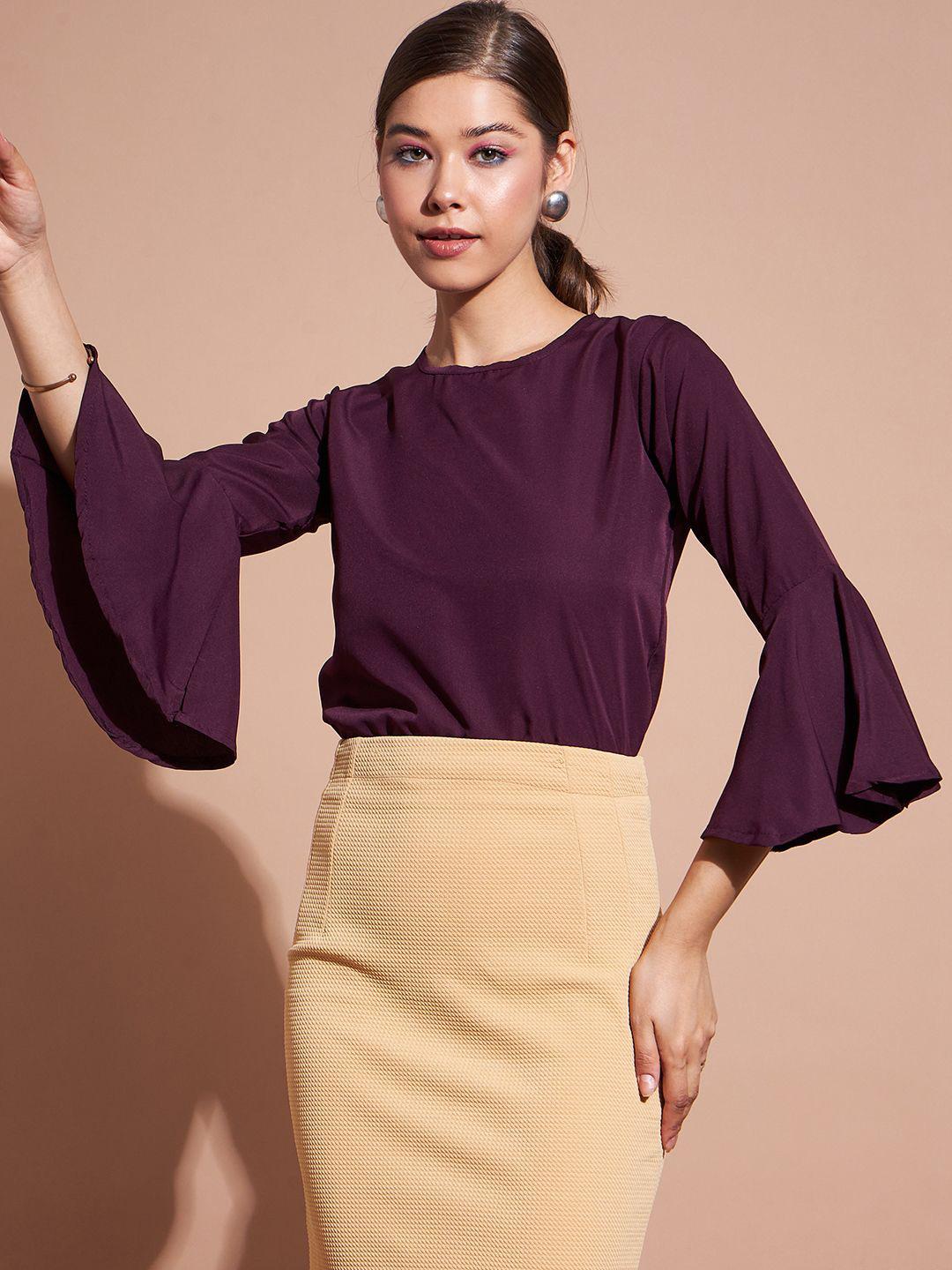 Buy DressBerry Women Solid Round Neck Top - Tops for Women 32625873 ...