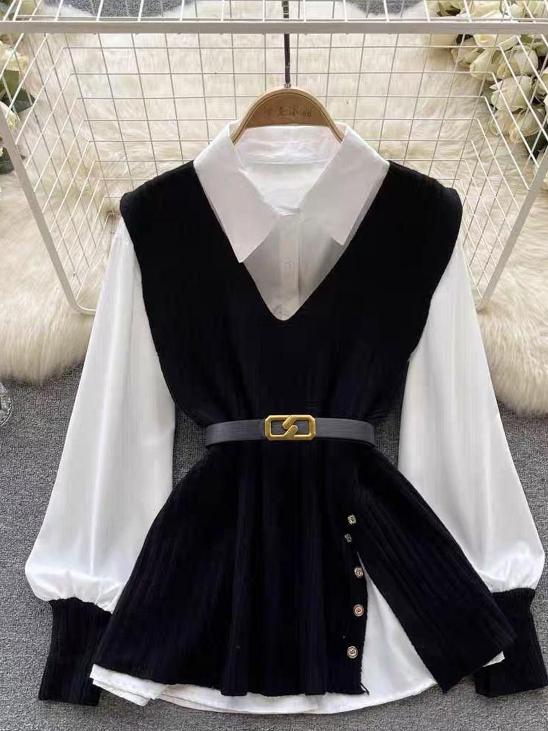 Buy Alamode By Akanksha Women Black Geri Woolen Sweater Set - Sweaters ...