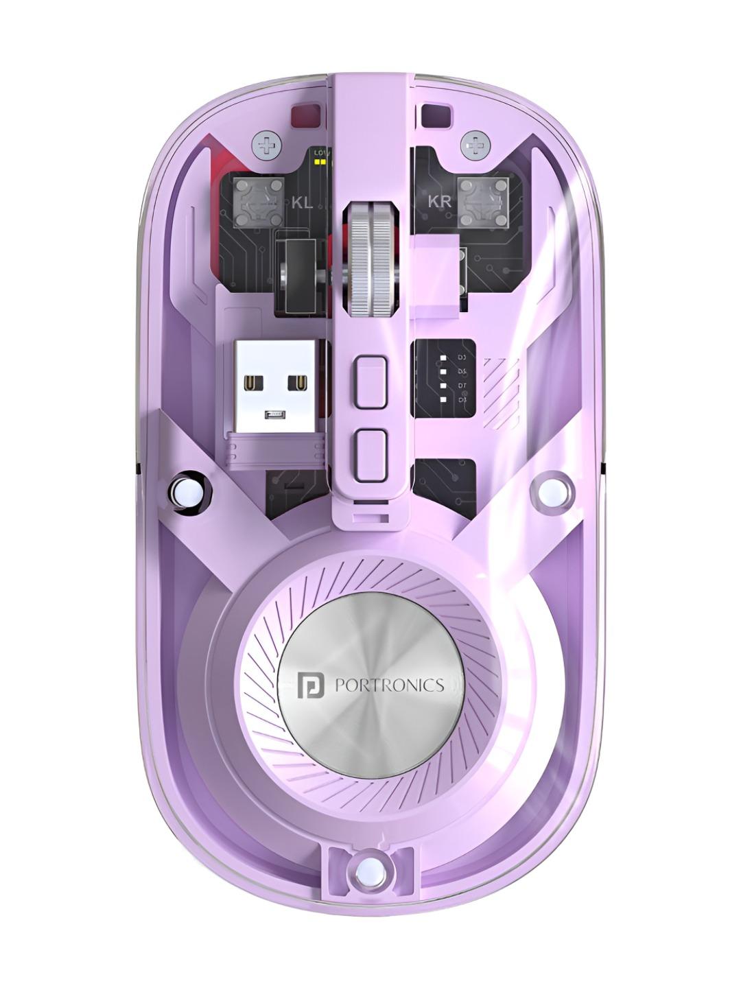 Buy Portronics Toad 8 Transparent Wireless Bluetooth Mouse With Dual ...