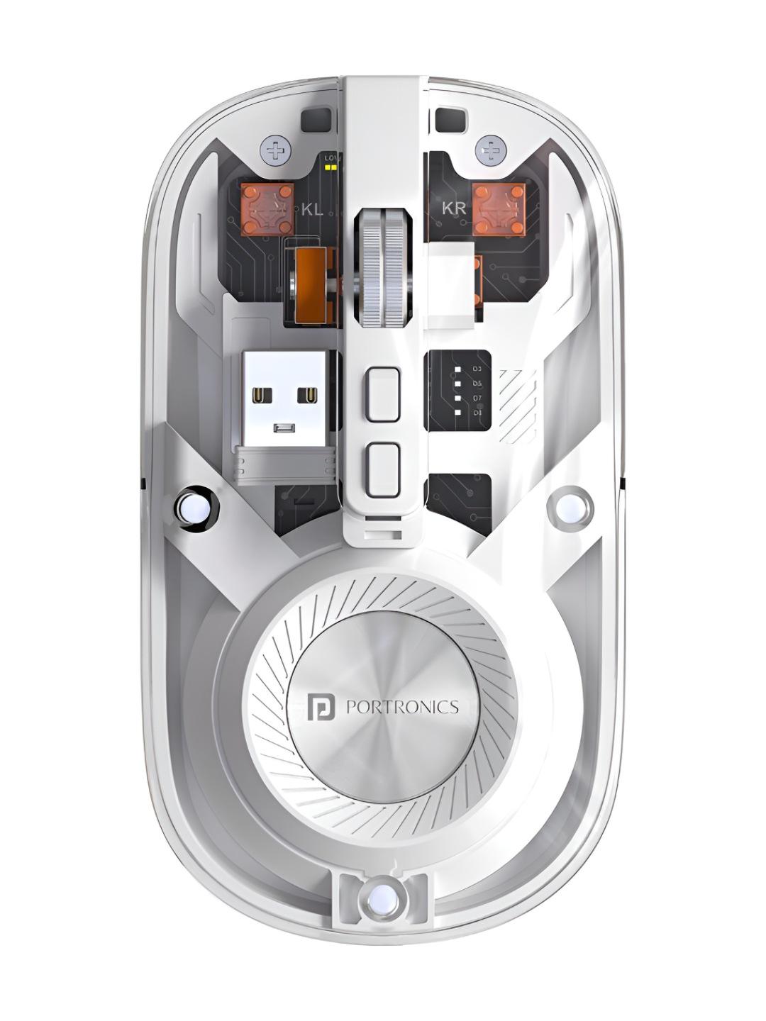 Buy Portronics Toad 8 Transparent Wireless Bluetooth Mouse With Dual ...
