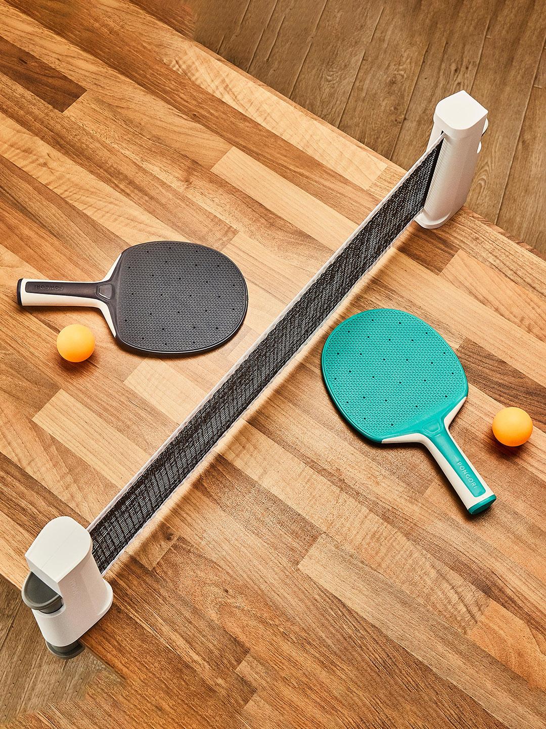 Buy Decathlon PONGORI 5 Pcs Adjustable Trable Tennis Kit With Rollnet ...