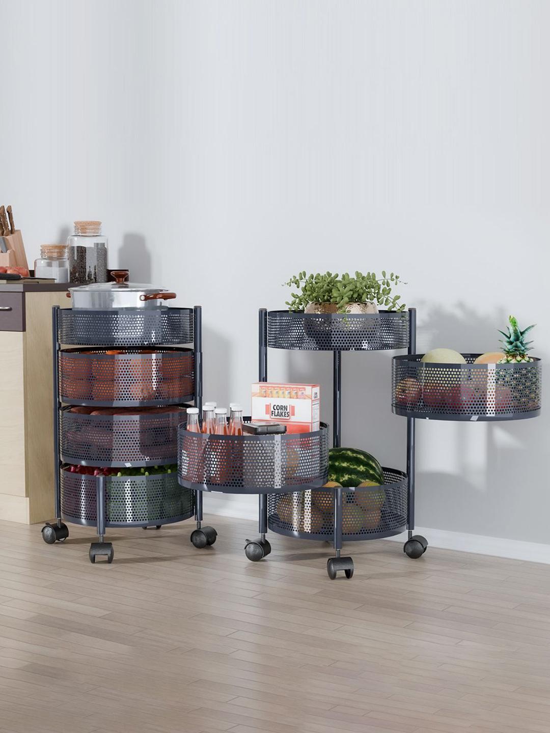 Buy Kuber Industries Pack Of 2 Kitchen 3+1 Layer Metal Storage Rack ...