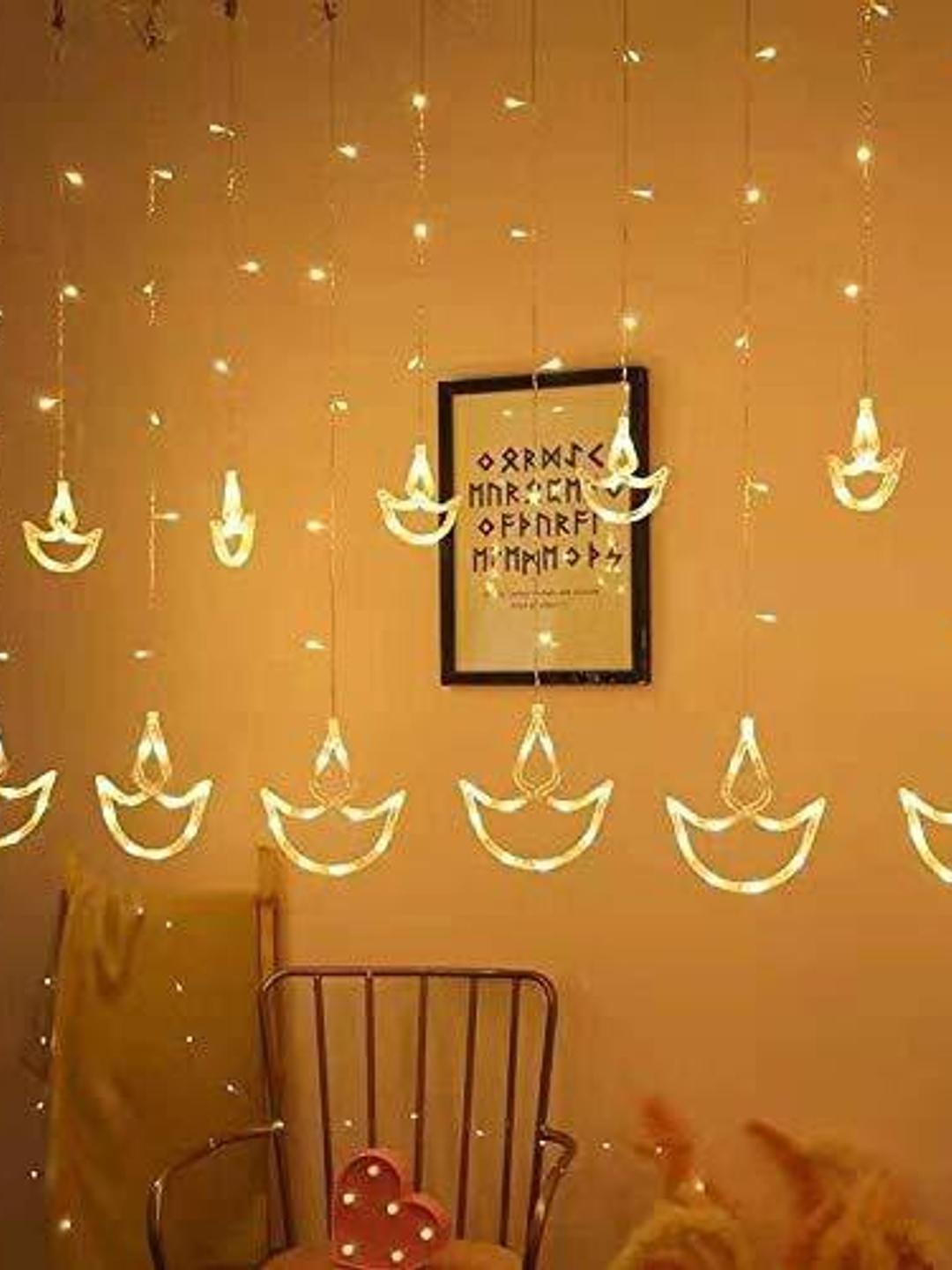 Buy ENORMITY Gold Toned Diya Shaped LED String Lights - String Lights ...