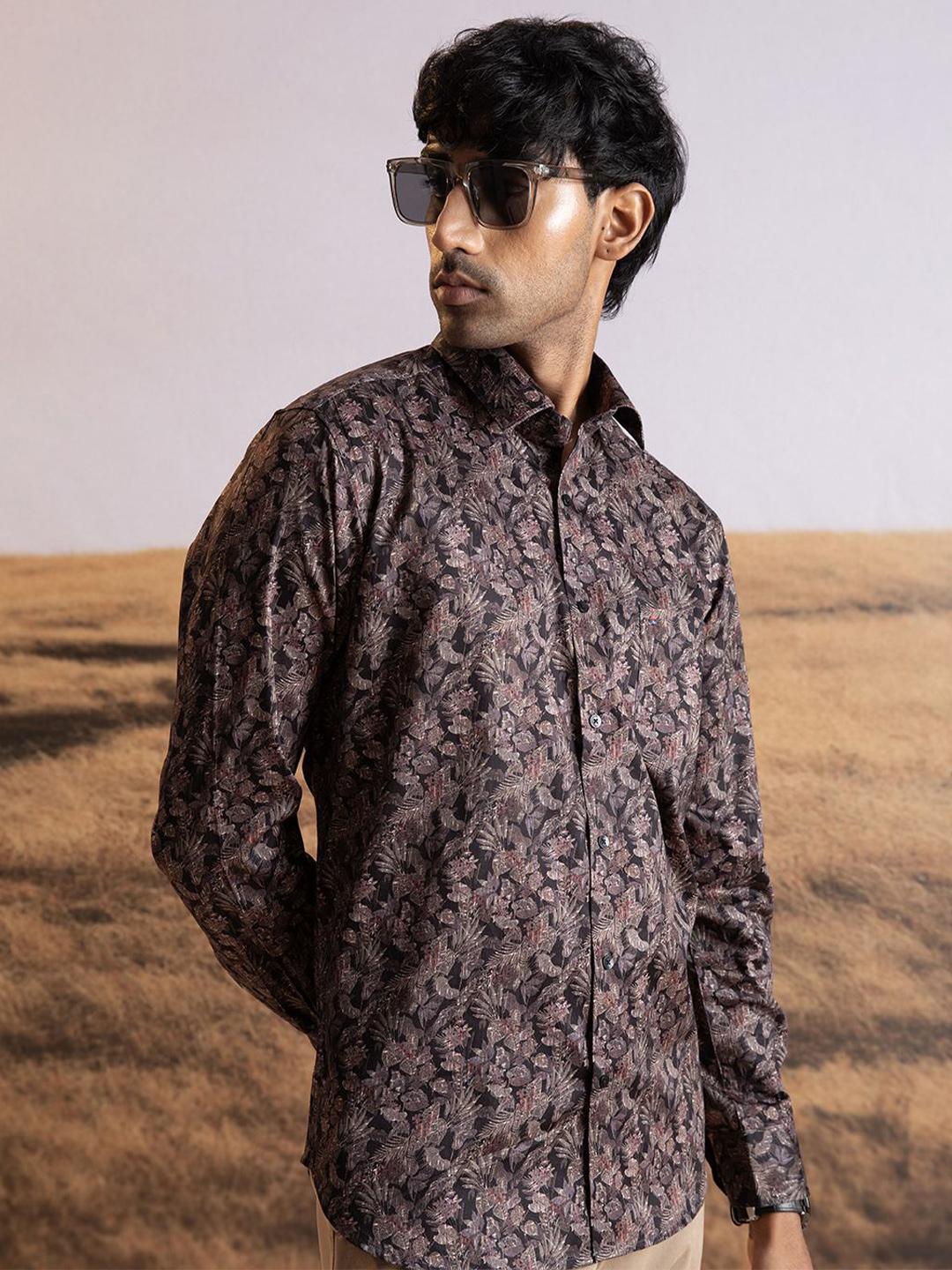 Buy Sero Men Floral Printed Smart Fit Pure Cotton Casual Shirt - Shirts ...