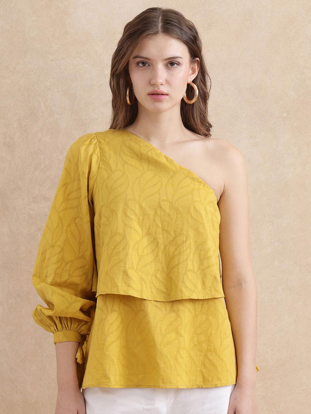 Buy RAREISM Print One Shoulder Cotton Top - Tops for Women 32361357 ...