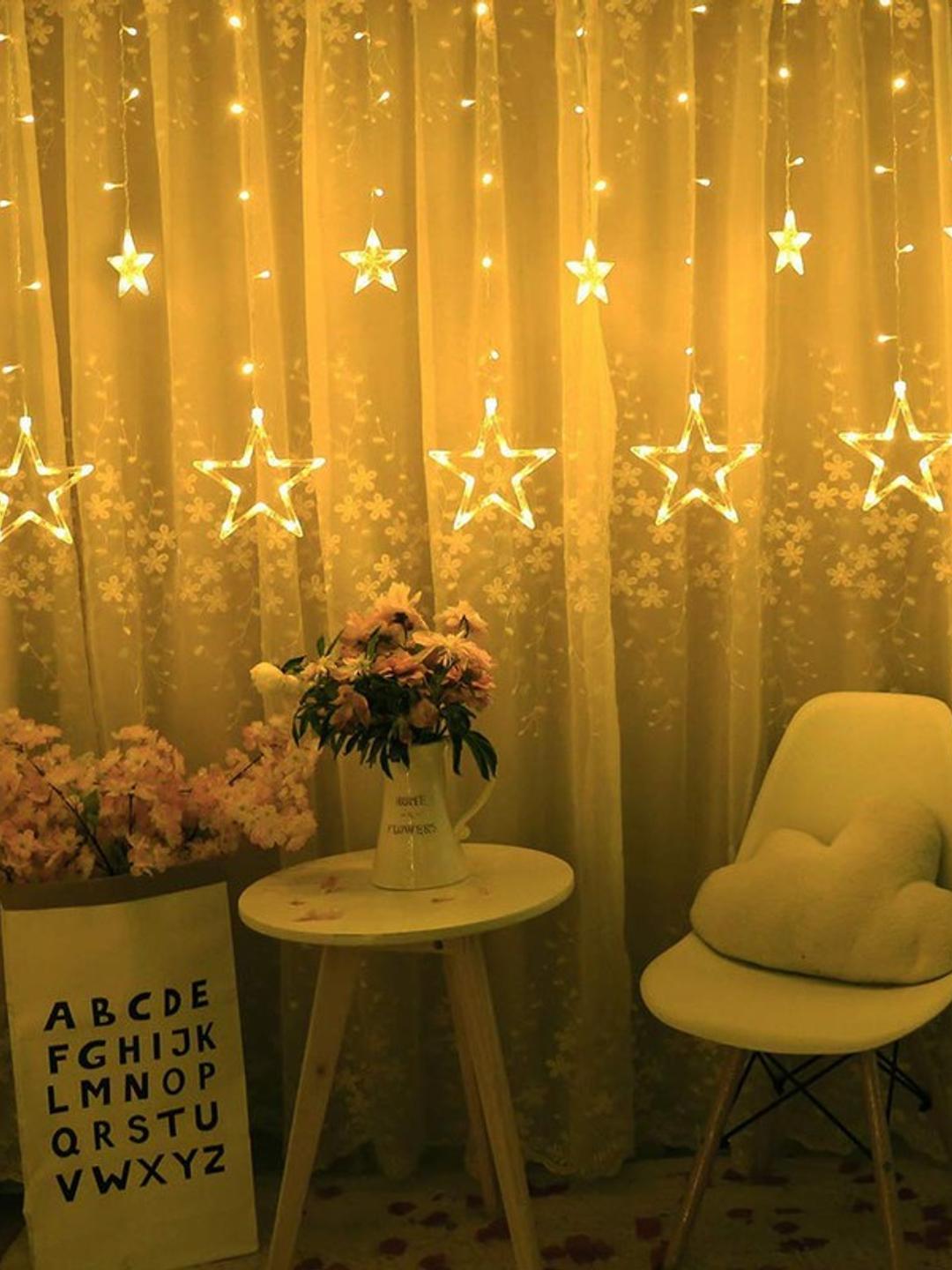 Buy SPARK WORLD Yellow 138 Star Shaped LED String Light - String Lights ...