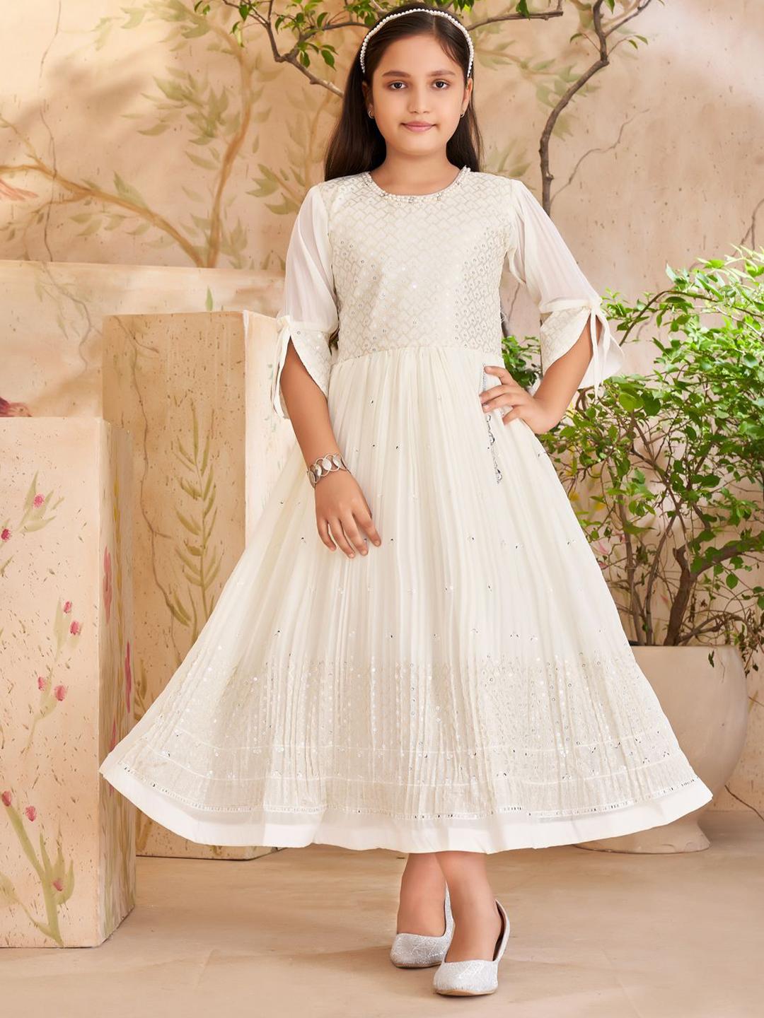 Buy Sangria Girls Embellished Sequinned Gown Maxi Dresses - Dresses for ...