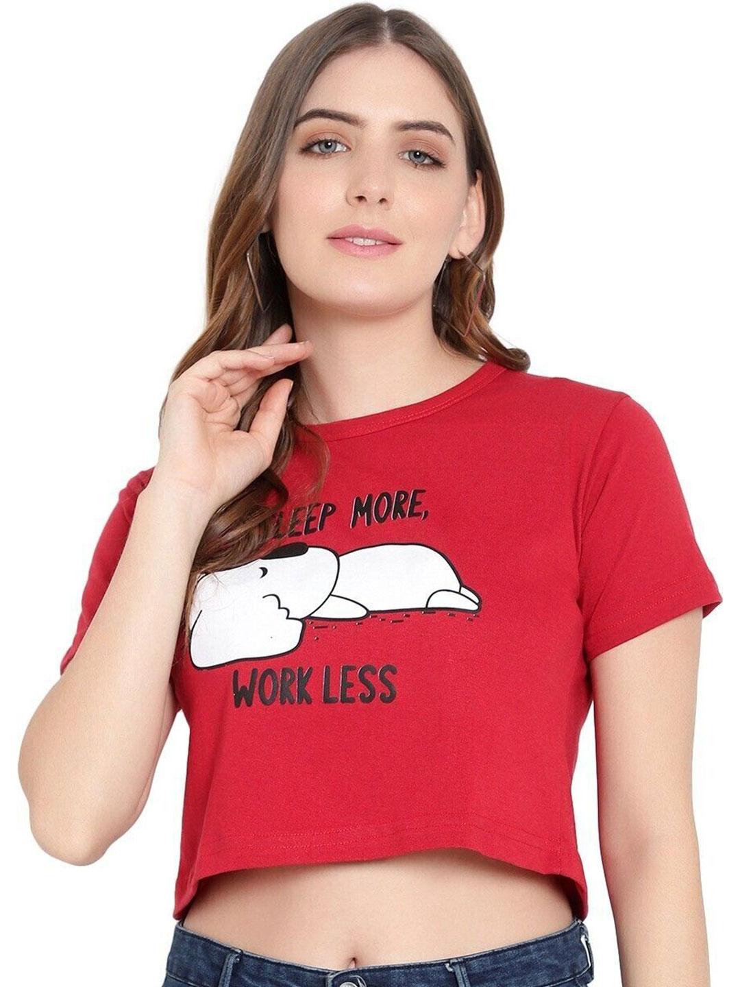 Buy DEEPMAYRA COLLECTION Women Printed Cotton High Low Crop Top - Tops ...