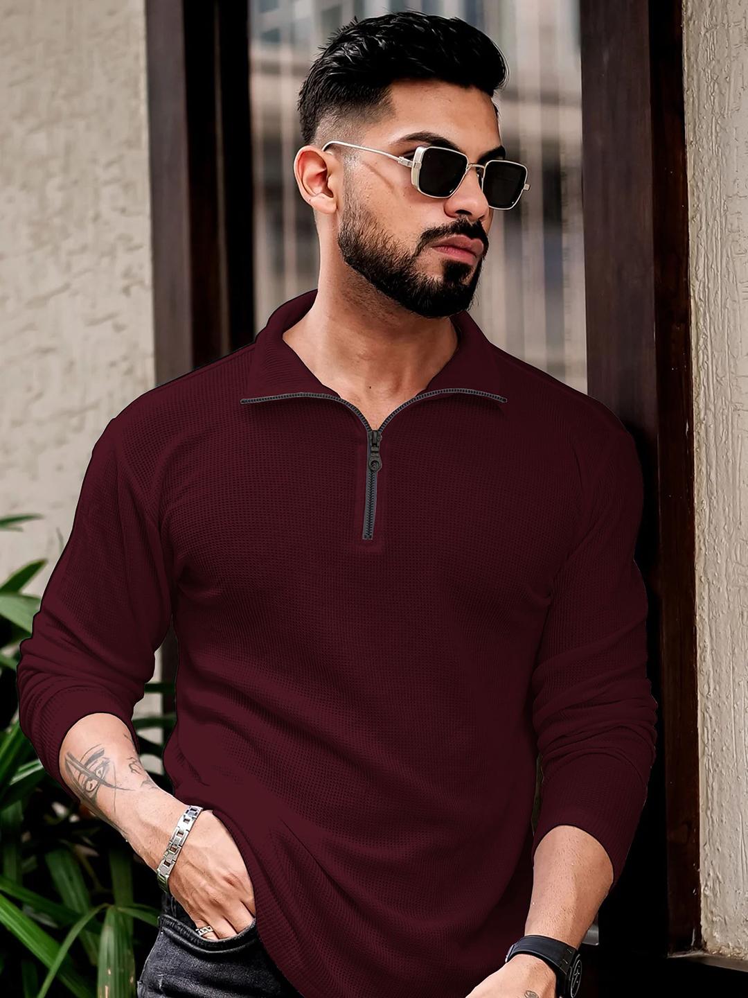 Buy Kushi Flyer Men Solid Polo Collar T Shirt - Tshirts for Men ...