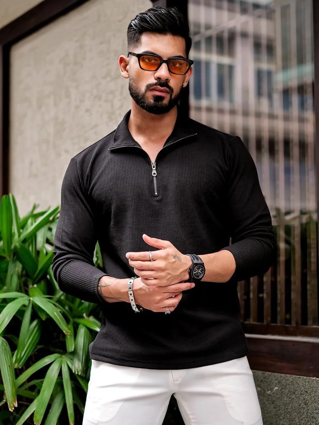 Buy Kushi Flyer Men Solid Polo Collar T Shirt - Tshirts for Men ...