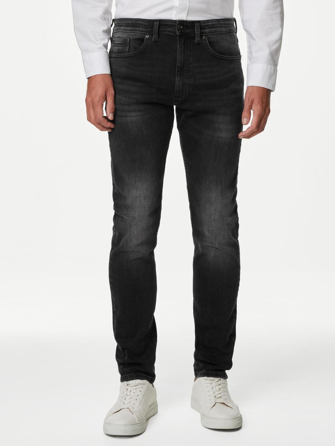 Buy Marks & Spencer Men Slim Fit Vintage Wash High Rise Jeans - Jeans ...