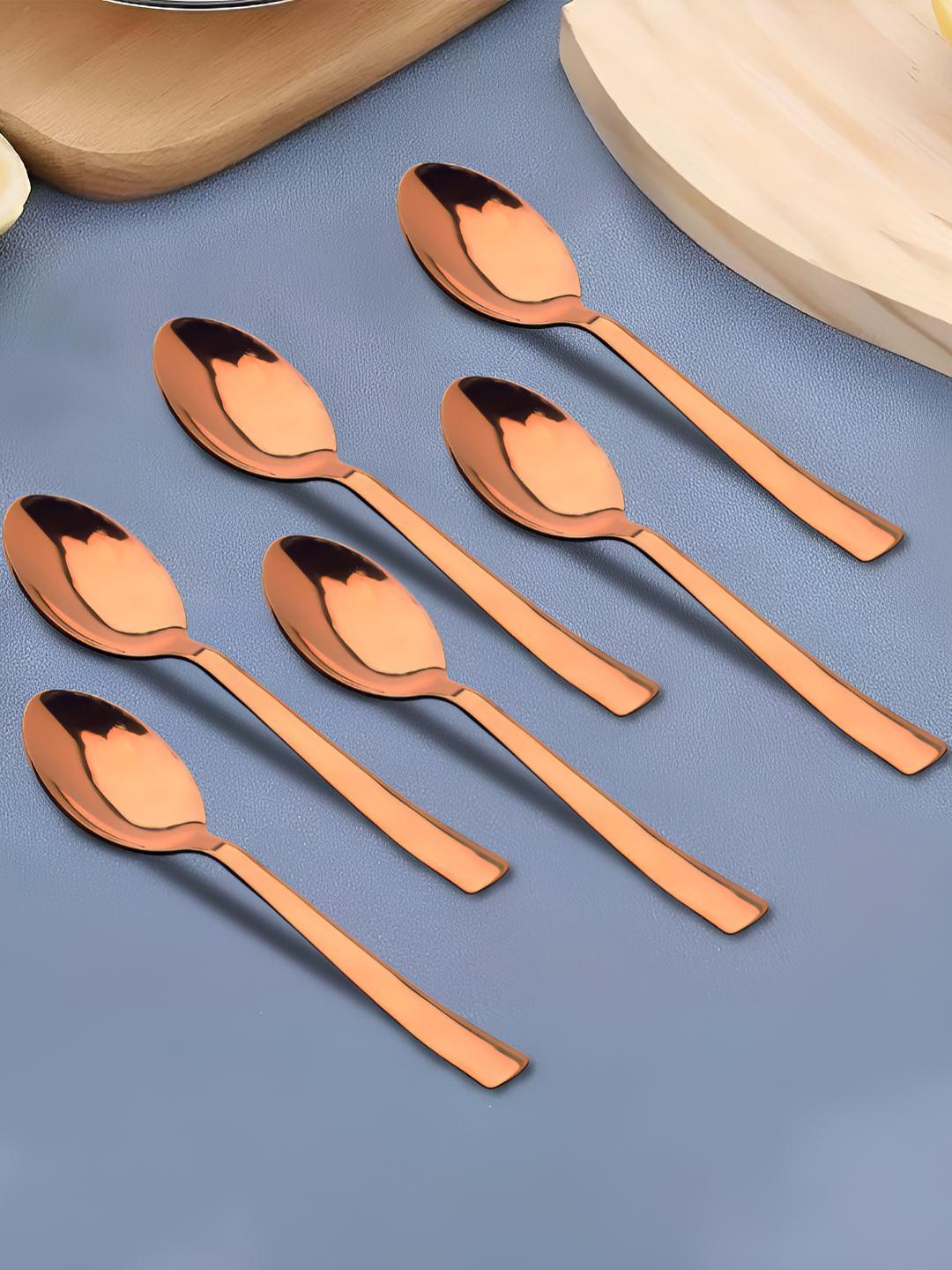 Buy Parage Rose Gold 6 Pieces Stainless Steel Tea Spoon - Spoon for ...