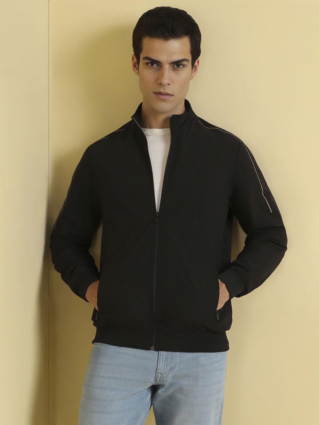 Buy Allen Solly Men Stand Collar Solid Casual Bomber Jacket - Jackets ...
