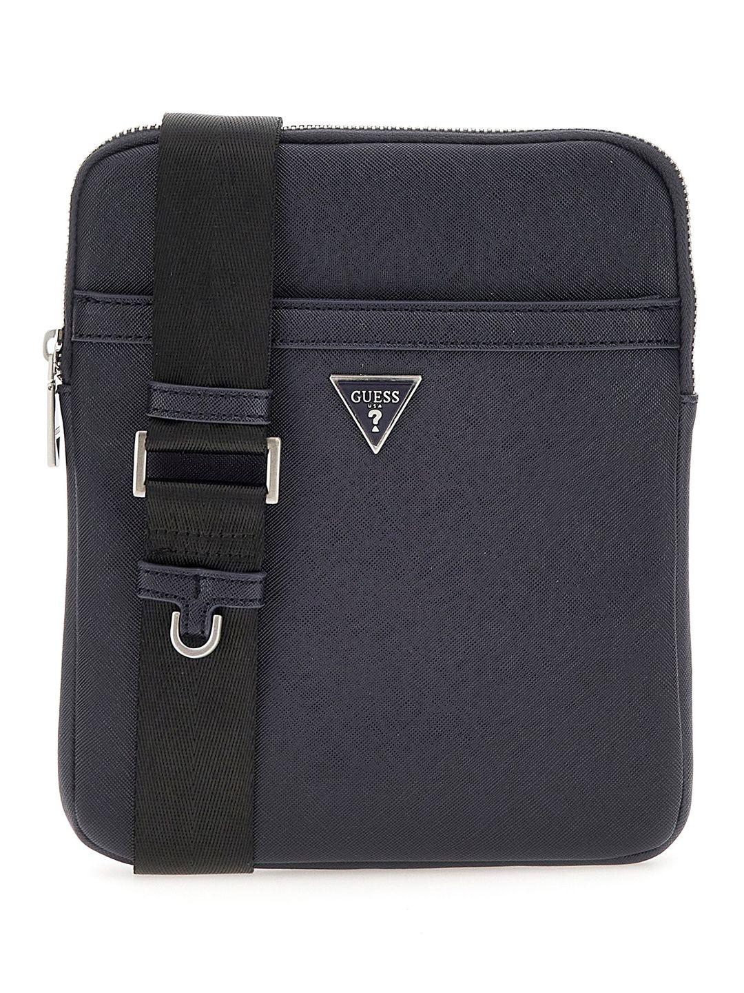 Buy GUESS Men Saffiano Textured Crossbody Sling Bag - Handbags for Men ...