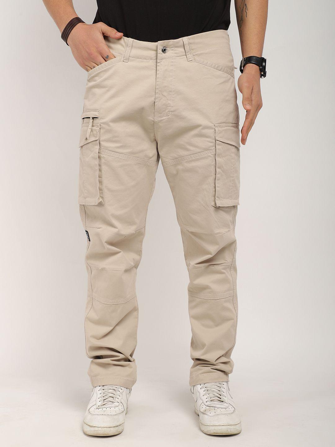 Buy JIMMY & JORDAN Men Park Lane Classic Loose Fit Cotton Cargos ...