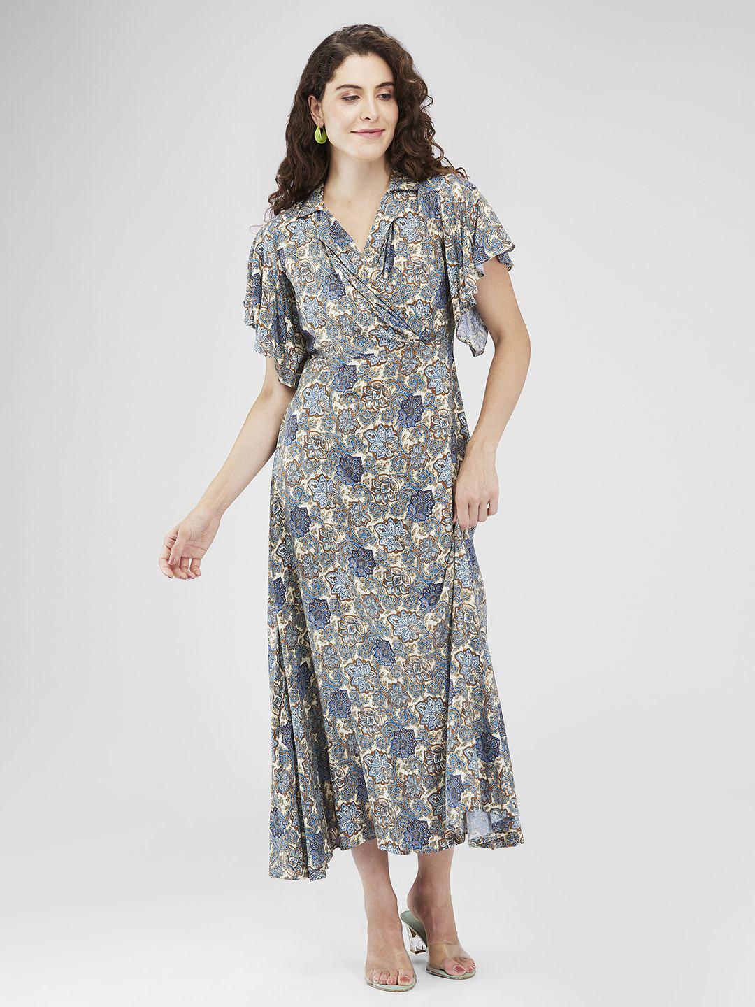 Buy Iti Floral Print Flared Sleeve Maxi Dress - Dresses for Women ...