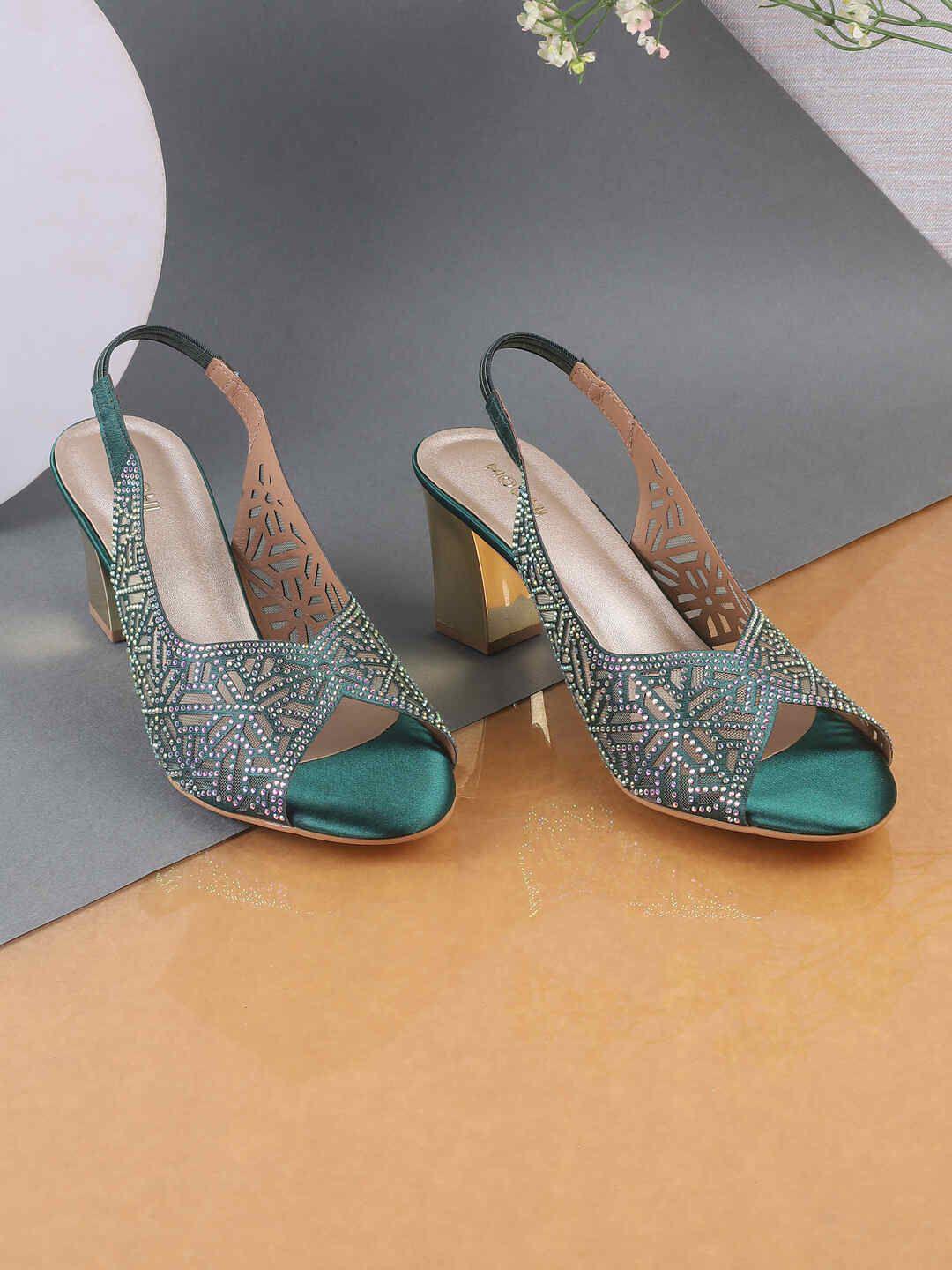 Buy Mochi Women Embellished Block Peep Toes - Heels for Women 32405456 ...