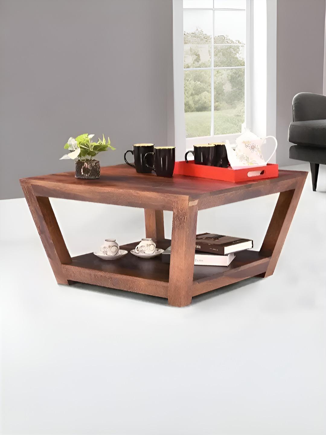 Buy Royaloak Brown Square Coffee Table - Coffee Table for Unisex ...