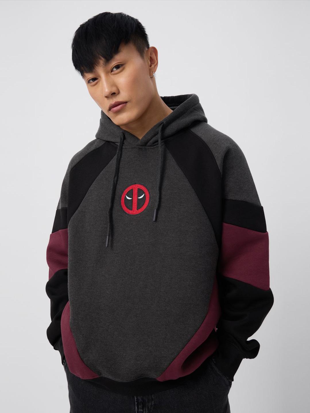 Buy The Souled Store Men Deadpool Wade Wilson Printed Hooded Sweatshirt ...