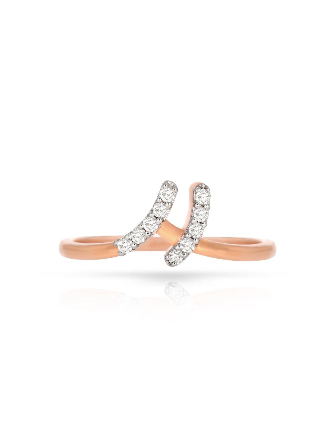 Buy BHIMA 18K BIS Hallmark 750 Purity Rose Gold Eterna Spark Diamond ...