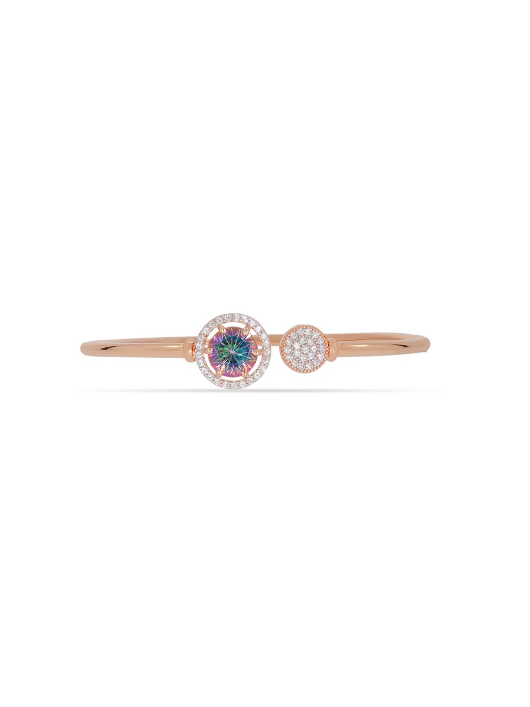 Buy BHIMA 18K BIS Hallmark 750 Purity Rose Gold Designer Stone Bracelet ...