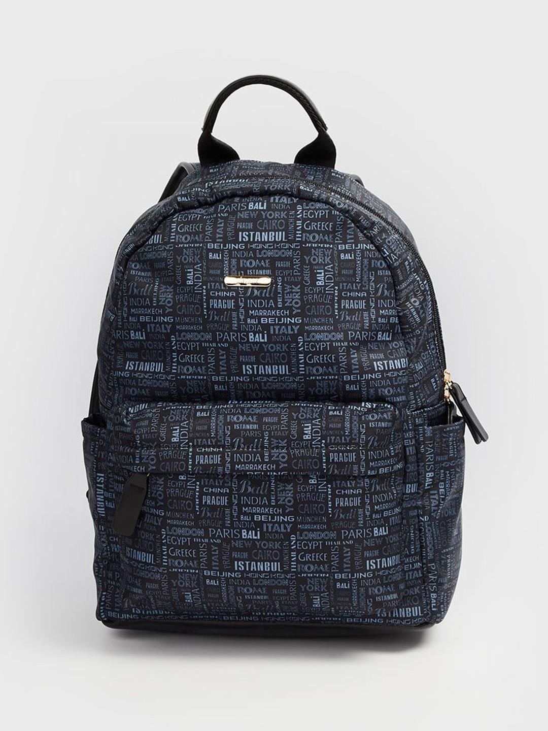 Buy Ginger By Lifestyle Women Typography Printed Casual Backpack ...
