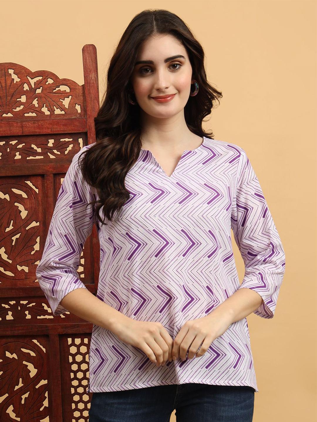Buy Anouk Rustic Printed Pure Cotton Short Kurti - Kurtis for Women ...