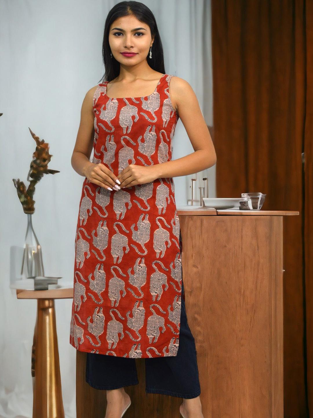 Buy JAIPUR HAND BLOCK Abstract Printed Square Shaped Pure Cotton ...