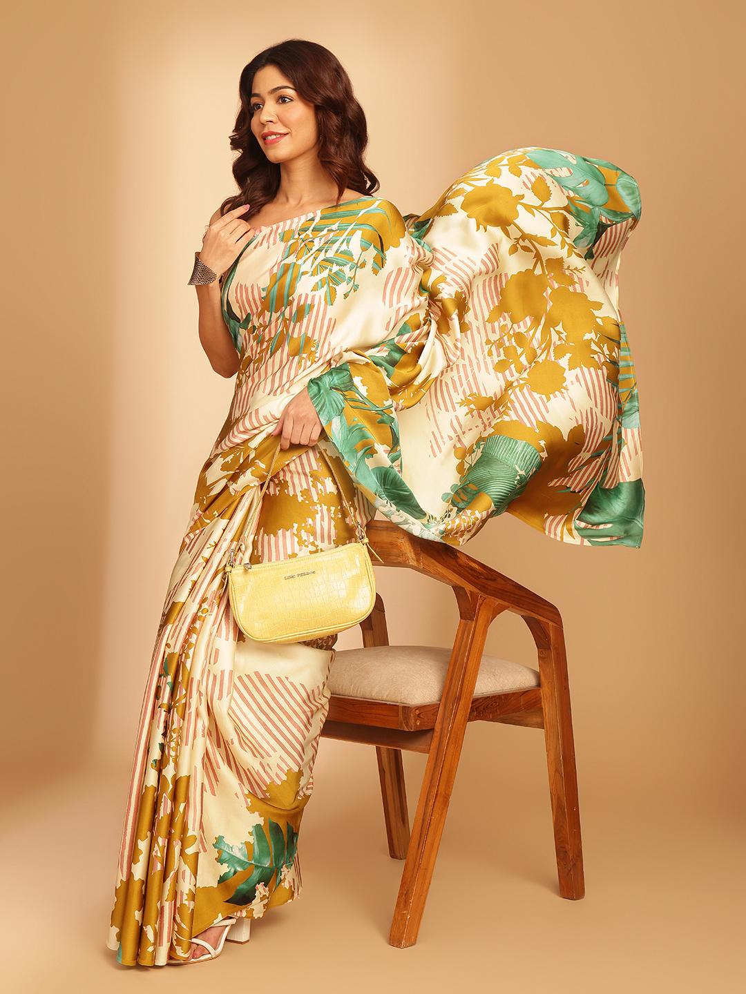 Buy Navyasa By Liva Floral Printed Saree - Sarees for Women 32523483 ...