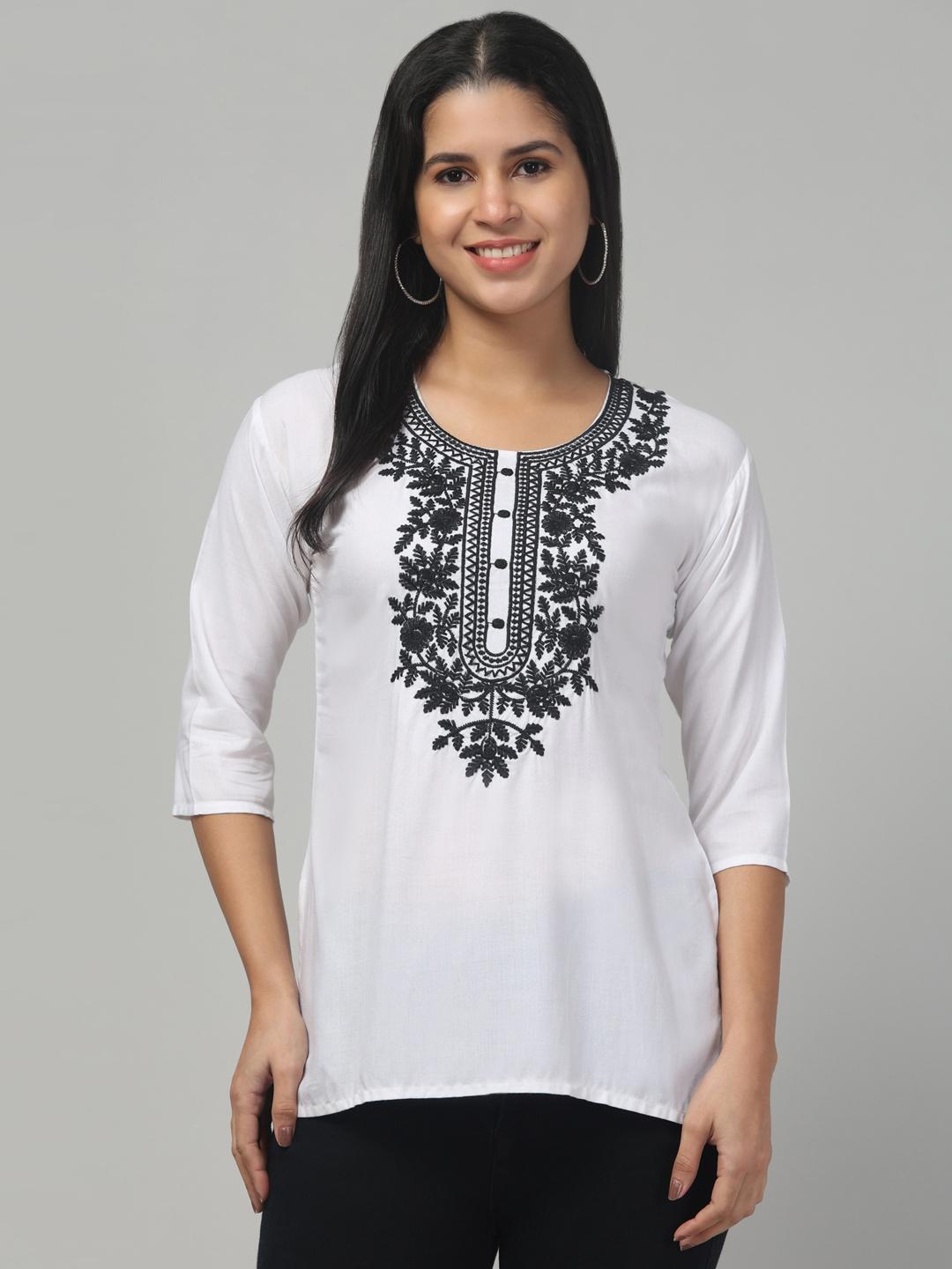 Buy Trend Level Floral Embroidered Kurti - Kurtis for Women 32530415 ...