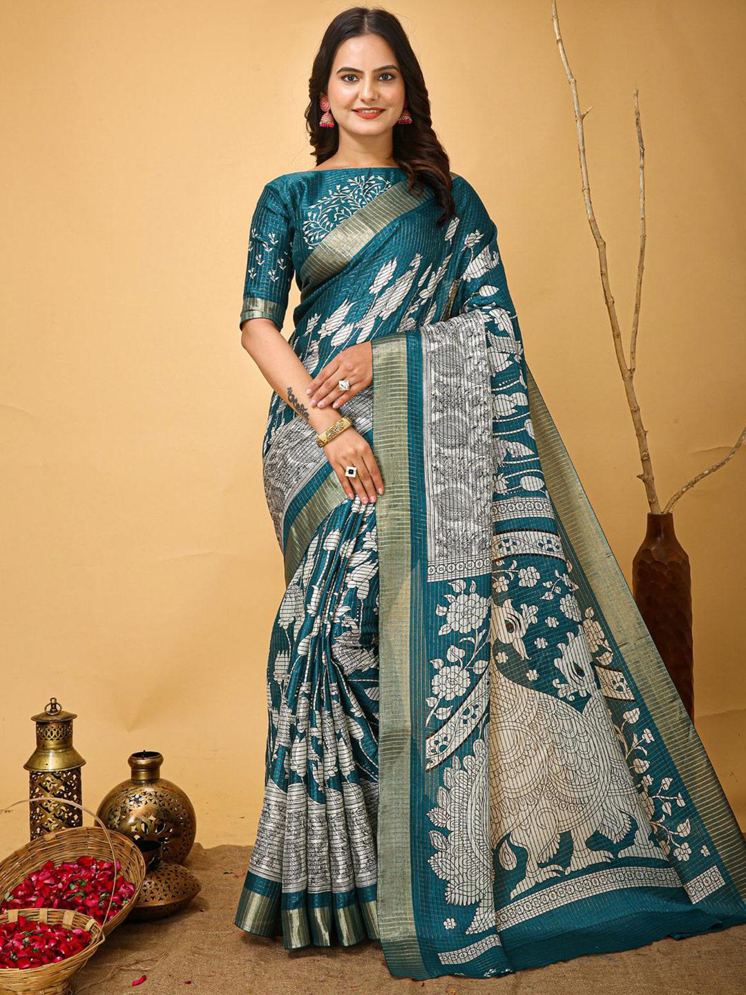 Buy Anouk Rustic Kalamkari Zari Sungudi Saree - Sarees for Women 32537323 | Myntra