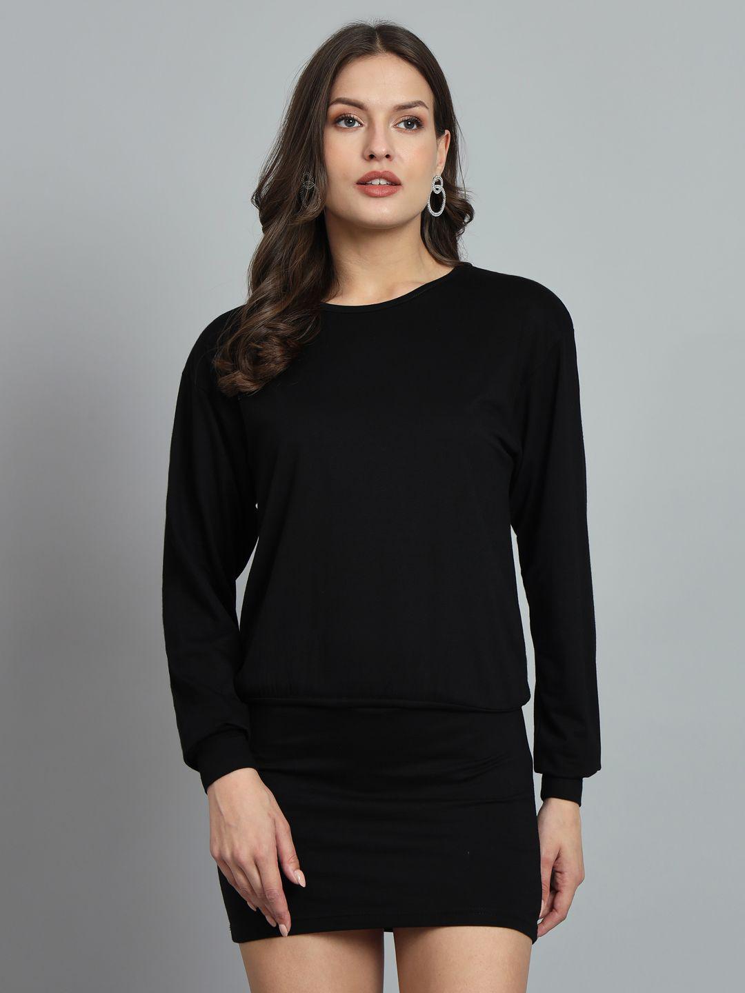 Buy ND & R Women Solid Stretchable One Piece Shift Dress - Dresses for ...