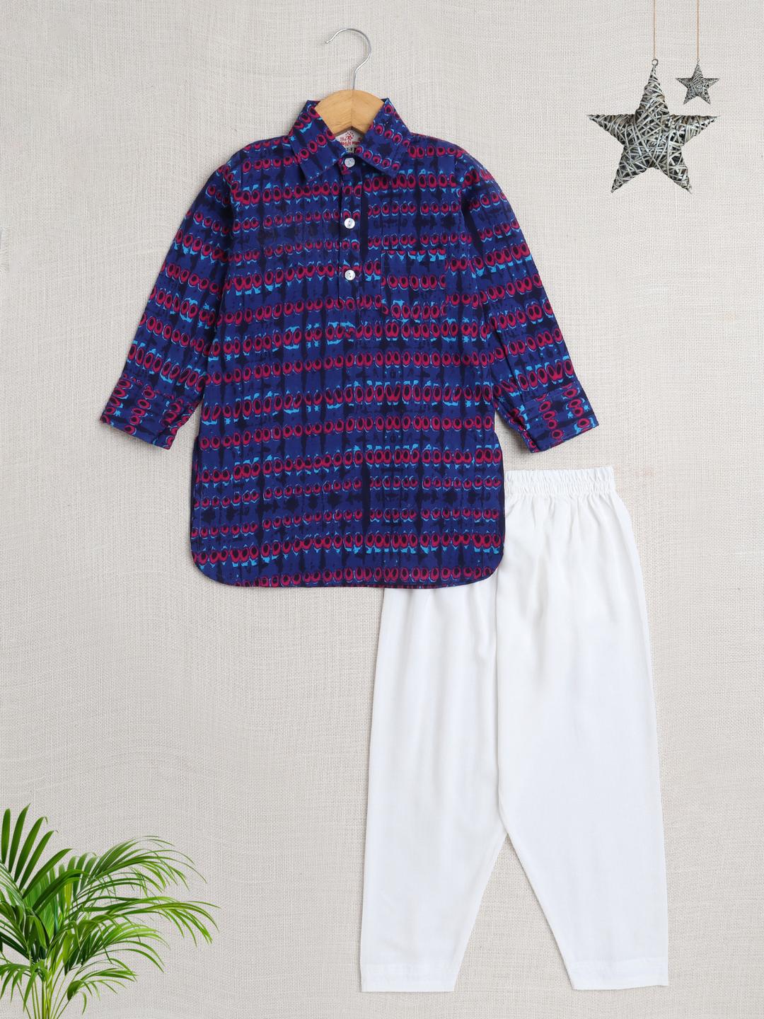 Buy The Magic Wand Boys Geometric Printed Shirt Collar Pure Cotton ...