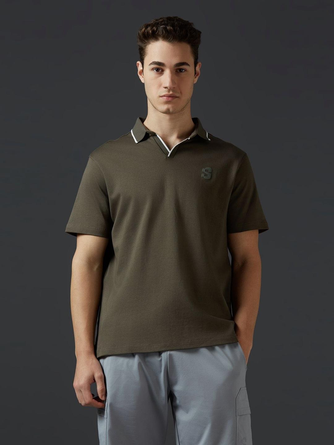 Buy Supa Men Solid Polo Collar Cotton T Shirt - Tshirts for Men ...