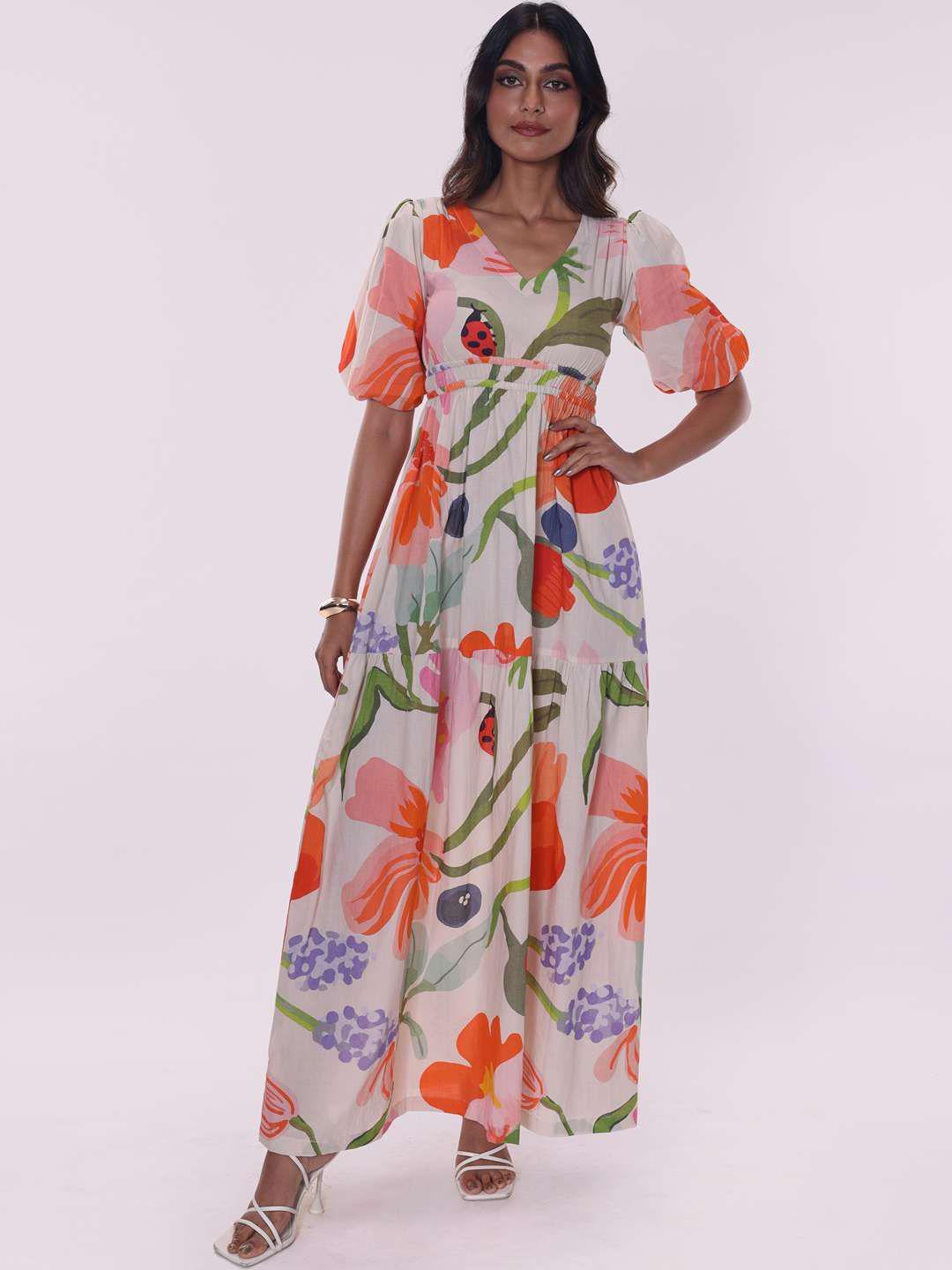 Buy POPPI Floral Print Maxi Dress - Dresses for Women 32209929 | Myntra