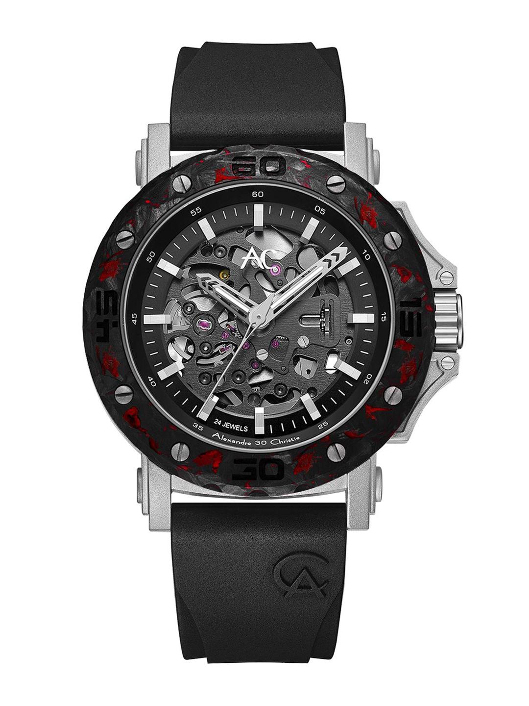 Buy Alexandre Christie Men Titanium Skeleton Analogue Automatic Watch ...