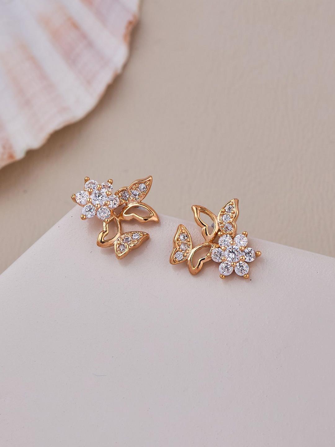 Buy GC PREMIUM JEWELLERY Gold Plated Stainless Steel Cubic Zirconia ...