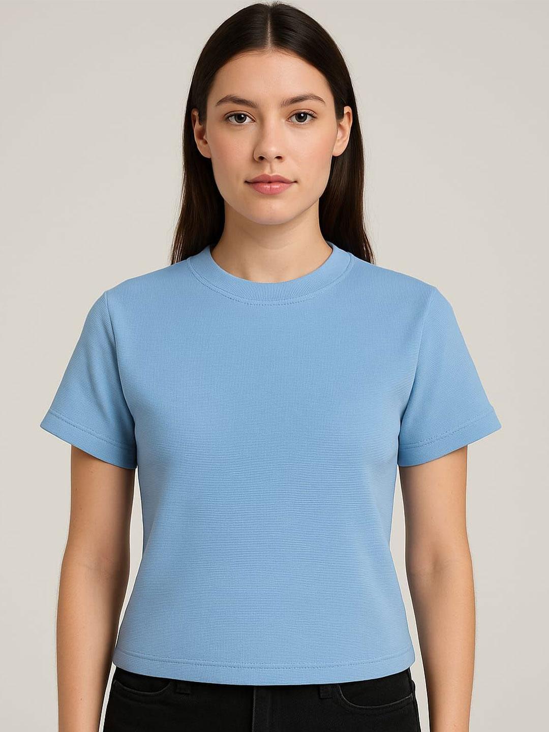 Buy SCORPIUS Women Solid Round Neck Casual Top - Tops for Women ...