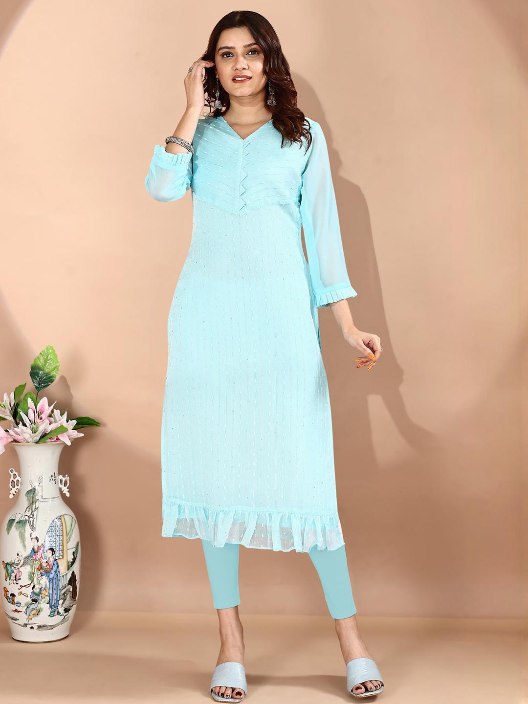 Buy ZAZADIYA IMPEX Women Blue Kurtis - Kurtis for Women 35318365 | Myntra