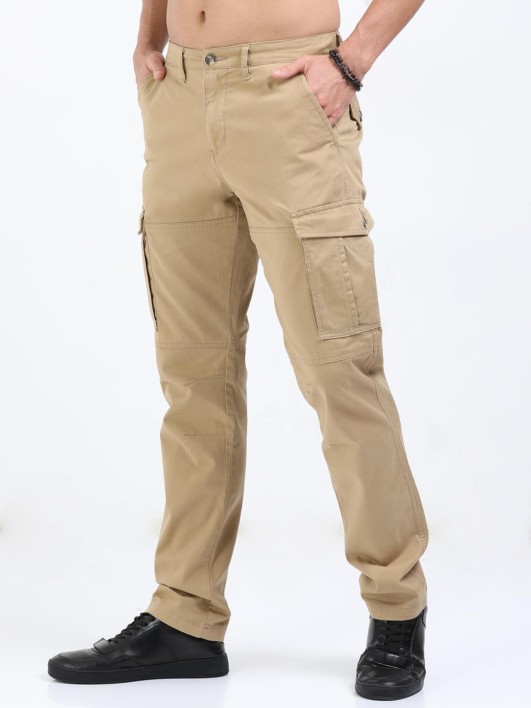 Buy RIGS AND RAGS Men Solid Relaxed Mid Rise Casual Cargos - Trousers ...
