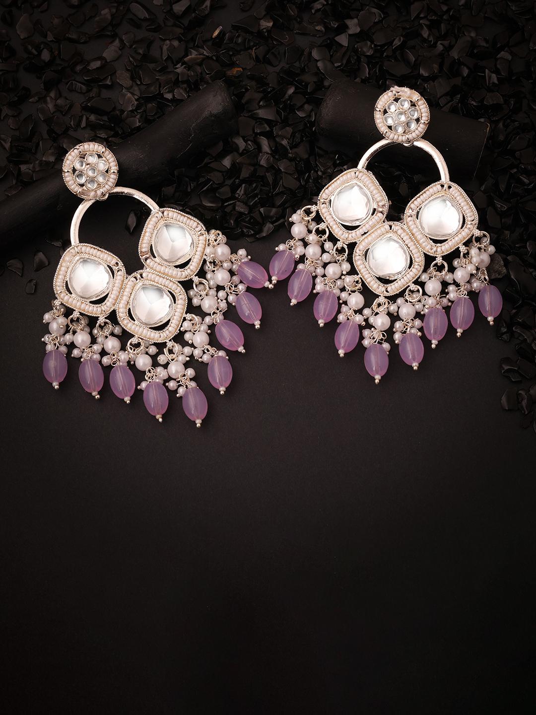 Buy MEIRA JEWELLERY Gold Plated Artificial Stones Studded & Beaded ...