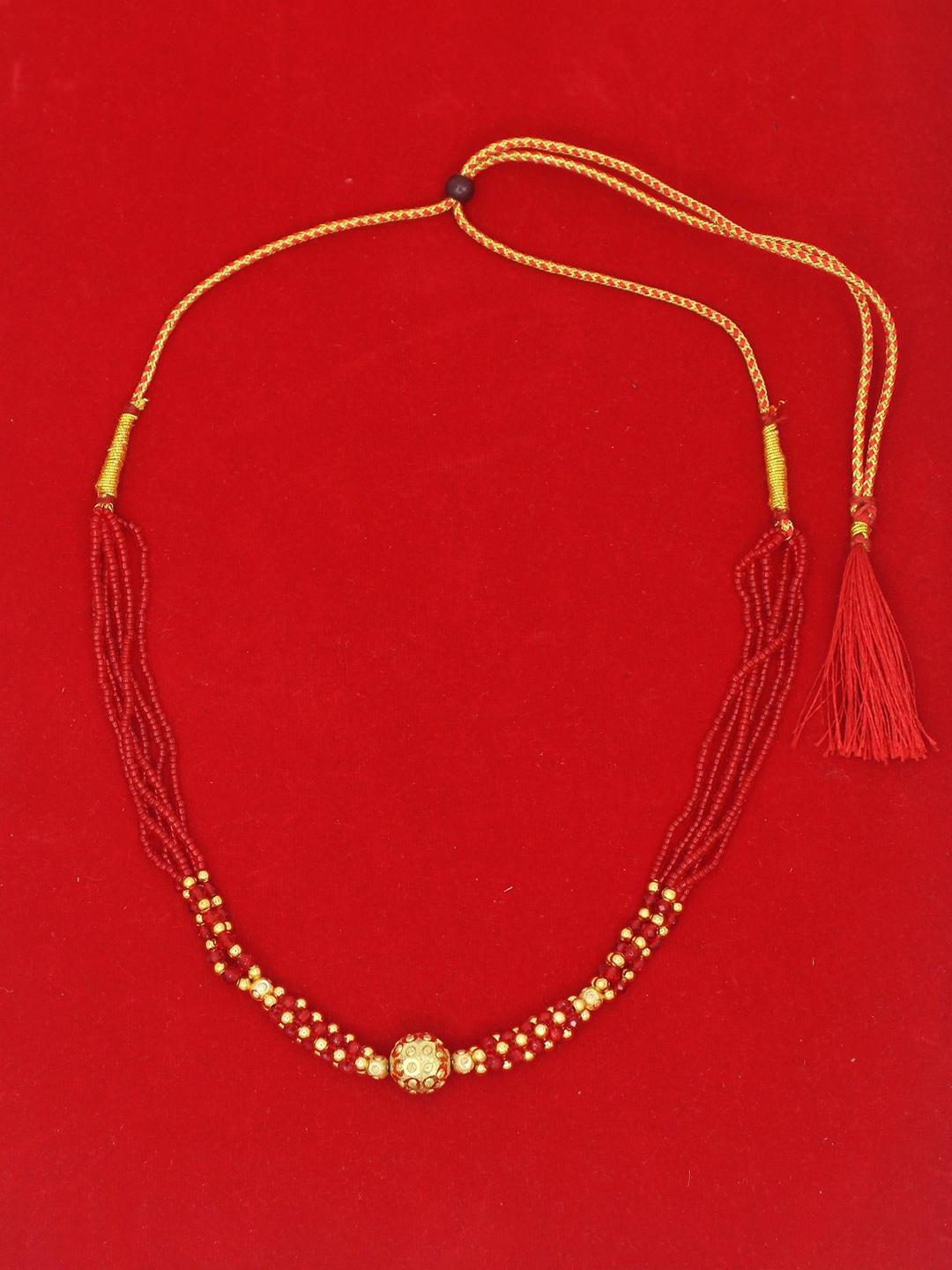 Buy SONI DESIGNS Gold Plated Beaded Tanmaniya Marathi Mani Mala ...