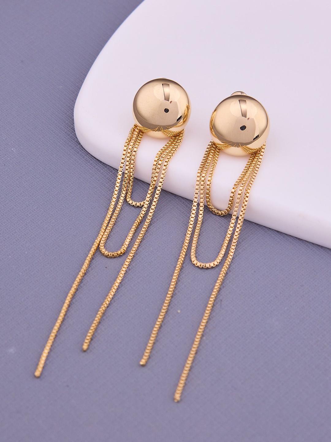 Buy GC PREMIUM JEWELLERY Gold Plated Stainless Steel Studs - Earrings ...